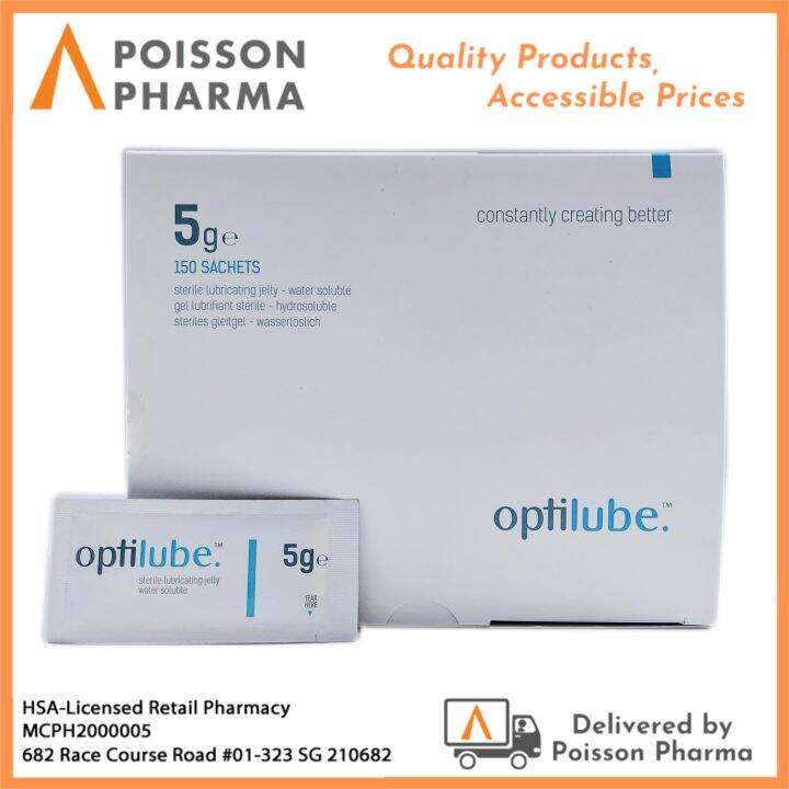 Optilube Sterile Lubricating Jelly 5g sachet 150's | Lazada Singapore