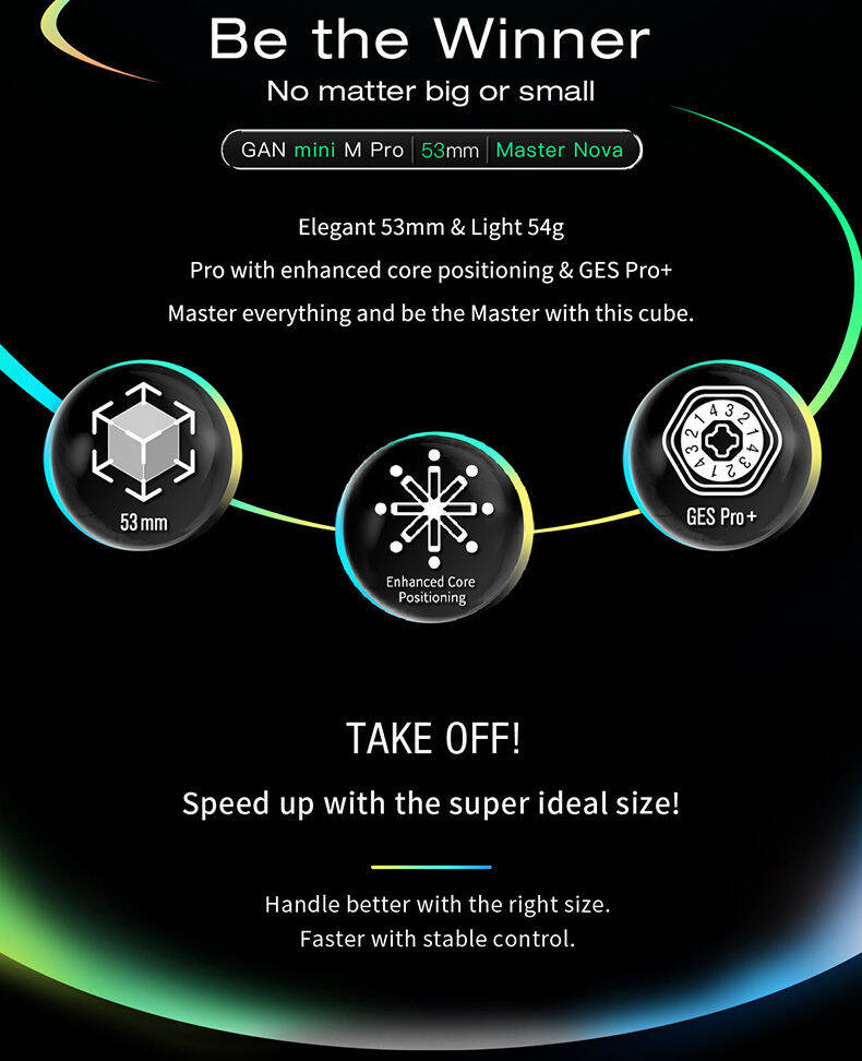 GAN Mini M Pro รูบิค 3x3 แม่เหล็ก,รูบิกปริศนาแม่เหล็ก3X3,ของเล่นรูบิก ...