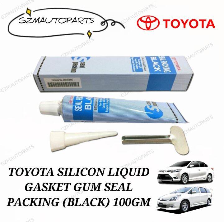 TOYOTA SILICON LIQUID GASKET GUM SEAL PACKING (BLACK) 100GM | Lazada