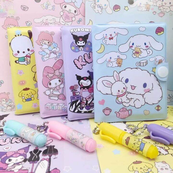 Sanrio Mini Notebook Set Handbooks With A Pen Cartoon Kawaii ...