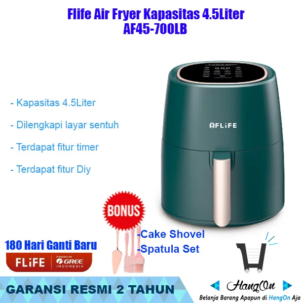 FLIFE AF45-700LB Digital Air Fryer 4.5L Super LOW WATT Not Mito Philip ...