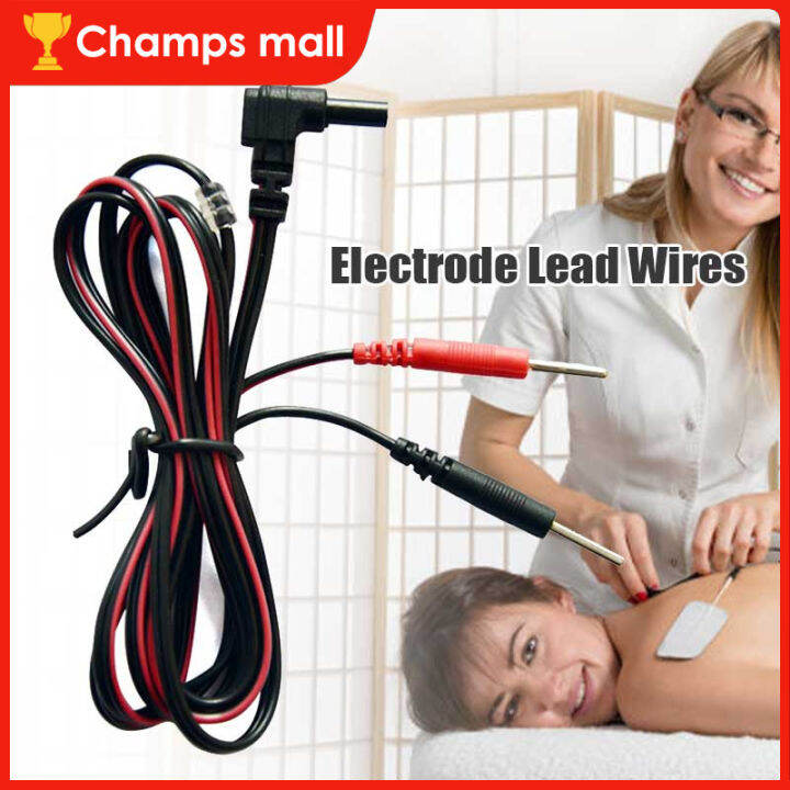 Standard Pin Electrode Lead Wires 1.2m Connection Cables For TENS ...