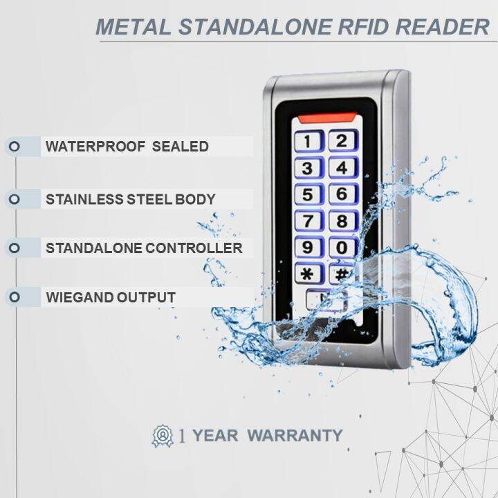RFID Waterproof Standalone Reader Outdoor Metal Access Control Akses ...