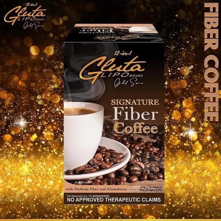 【Spot in Manila】gluta Lipo Gold Series Fiber coffee 25g x 10 sachets | Lazada PH