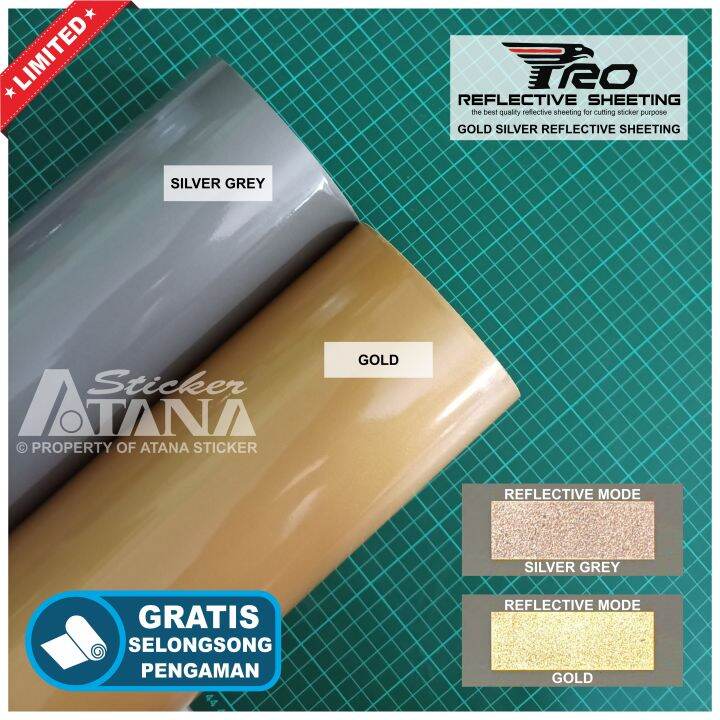 Bahan Stiker Cutting Gold Silver Pro Reflective Sheeting Skotlet Nyala ...