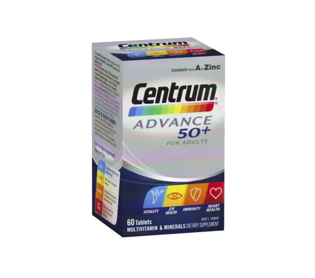 CENTRUM: Advance 50+ for Adults multivitamin and minerals 60 & 100 ...