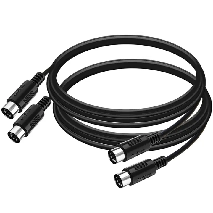 2-Pack 5-Pin DIN MIDI Cable, 3-Feet Male to Male 5-Pin MIDI Cable for ...