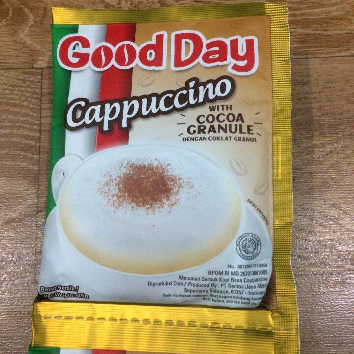 Good Day Cappuccino With Cocoa Granule Serbuk Kopi rasa Cappuccino Nikmat | Lazada Indonesia