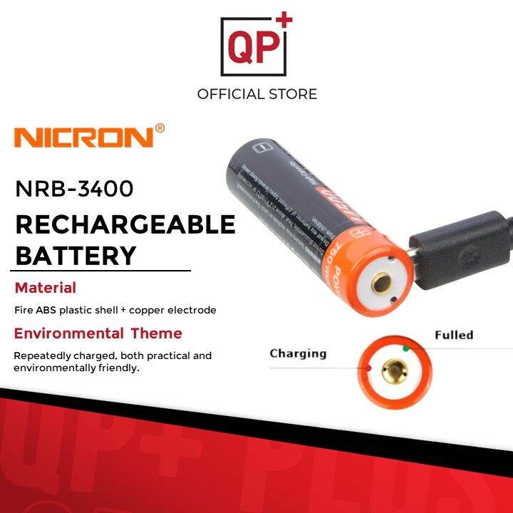 NICRON RECHARGEABLE HIGH CAPACITY BATTERY USB LI-ION BATTERY NRB-L600 NRB-L650 NRB-L700 NRB-2600 ...