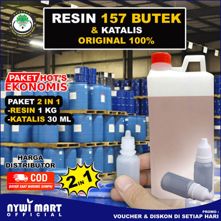 TERMURAH Resin Yucalac 157 Butek 1Kg Katalis 30ml / Mat fiber ...