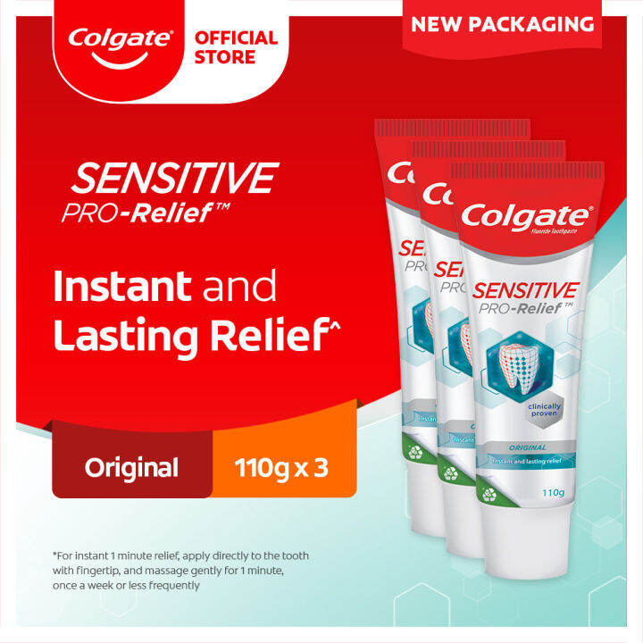Colgate Sensitive Pro Relief Original Toothpaste [Bundle of 3] | Lazada