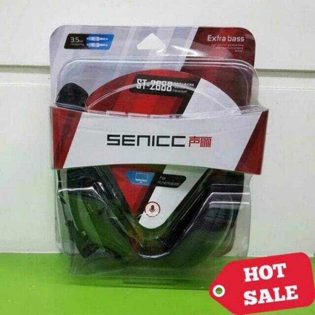 HEADSET SENIC ST-2688 + mic cocok untuk sekolah / kantor / lab / warnet ...