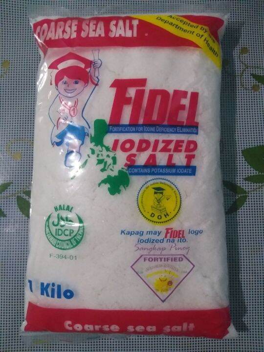 Fidel Iodized Salt 1kilo per pack, use for daily kitchen | Lazada PH