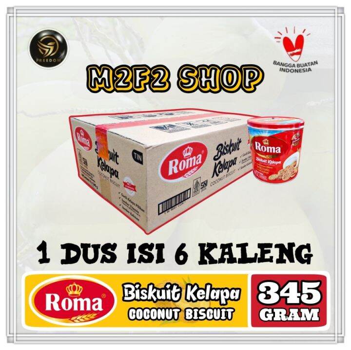 Roma Biskuit Kelapa Kaleng | Coconut Biscuit - 345 gr (Kemasan Karton ...