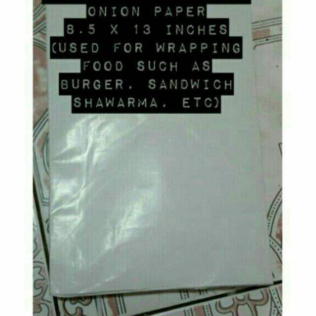 bz.ph Onion Paper (wrapper for burger sandwich shawarma etc) | Lazada PH