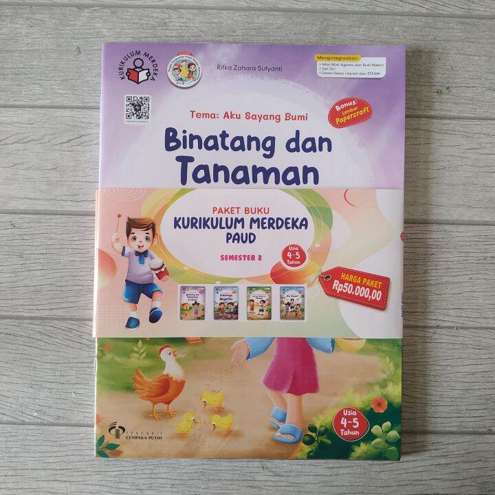 Buku PAUD TK Kurikulum Merdeka (Usia 4-5 Tahun) Semester 2 Lengkap - Cempaka Putih | Lazada ...