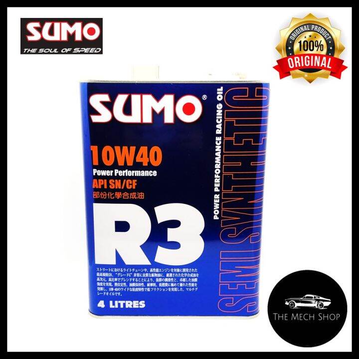 Sumo R3 Performance Semi Synthetic 10W40 Engine Oil 10W-40 (4 Litres ...