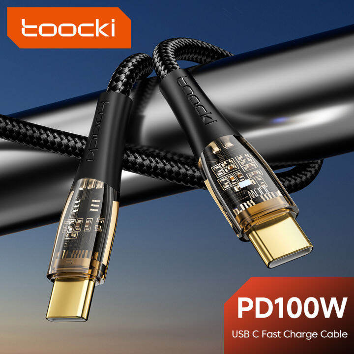Toocki 60w/100w Fast Charging Type C to Type C Cable 3A/5A Quick ...
