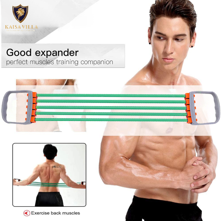 Kaisa Villa 5 Tube Puller Chest Expander Arm Strength Trainer ...