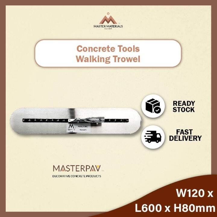 MASTERPAV Concrete Imprint Walking Trowel RR555 with Tele Adaptor 600mm ...