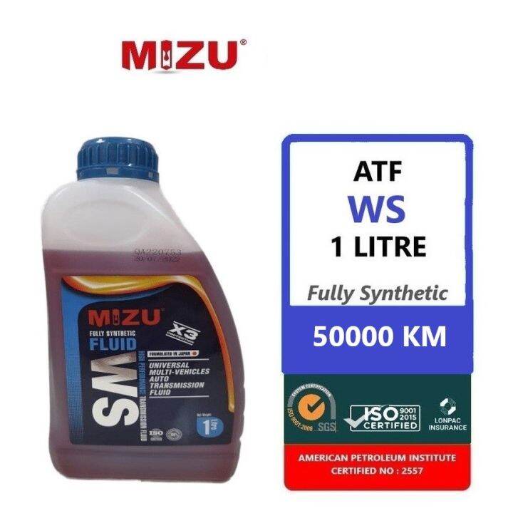 Mizu ATF WS (NEW) Toyota Lexus Fully Synthetic API Certified Insurance ...