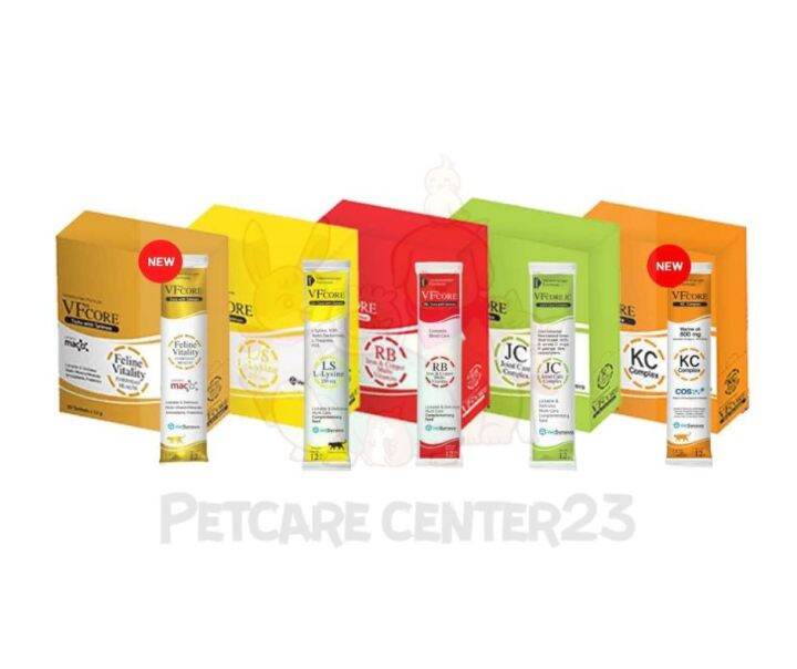VF CORE อาหารเสริมในรูปแบบเลียของสุนัขและแมว 12g. มี5สูตร (1กล่อง30ซอง ...