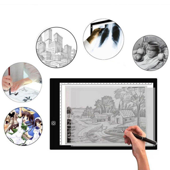 A3 A4 Graphics Tablet 3 Color Temp LED Drawing Tablet Art Stencil ...