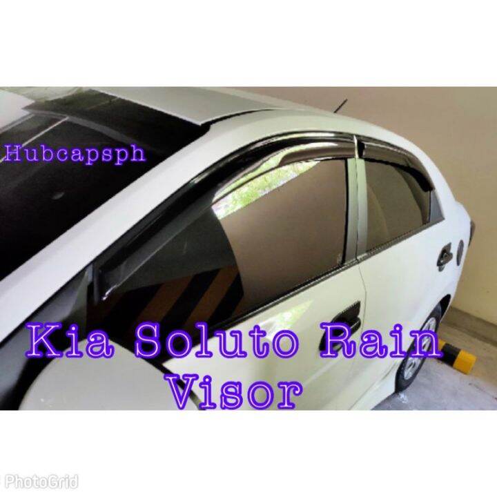 KIA SOLUTO visor 2017-2022 Rain Visor Window Guard Super Black | Lazada PH