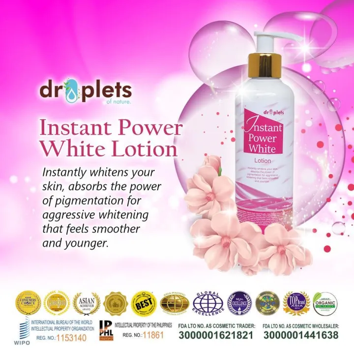 Instant Power White Lotion by DROPLETS OF NATURE | Lazada PH