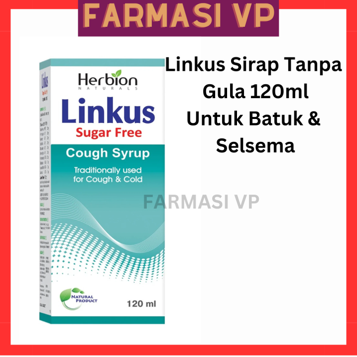 Linkus Cough Sirap Batuk & Selsema Tanpa Gula 120ml | Lazada