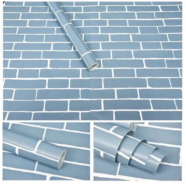 WANDA wallpaper light blue bricks design wallpeper for bedroom ...