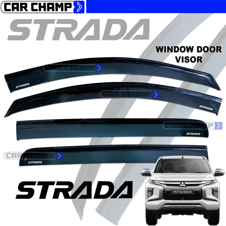 Mitsubishi Strada Triton 2016 to 2023 OEM / INJECTION Window Door Visor ...