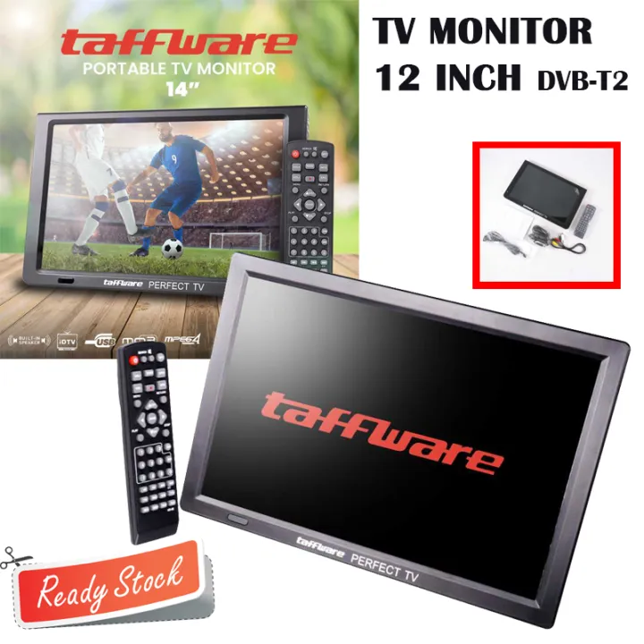 Portable TV Monitor 12 Inch DVB-T2 Media Player Bentuk Kecil Mini ...
