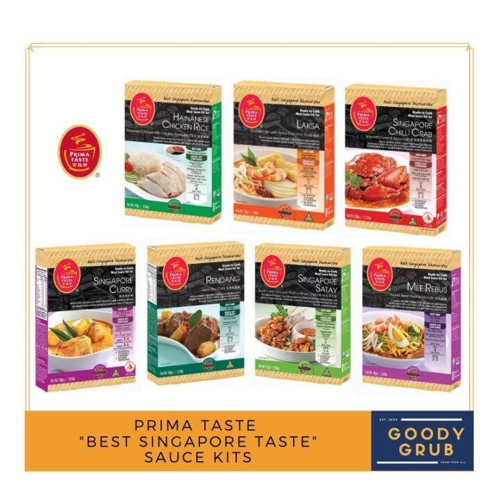 Prima Taste Best Singapore Taste Sauce Kit Laksa Hainanese Chilli Crab ...