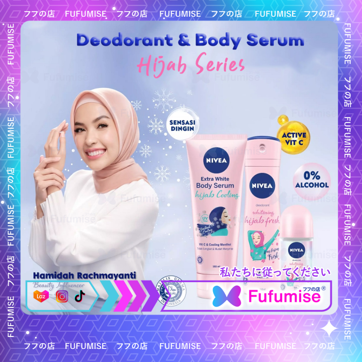 NIVEA Whitening Hijab Series Fresh Body Serum, Deodorant Spray ...