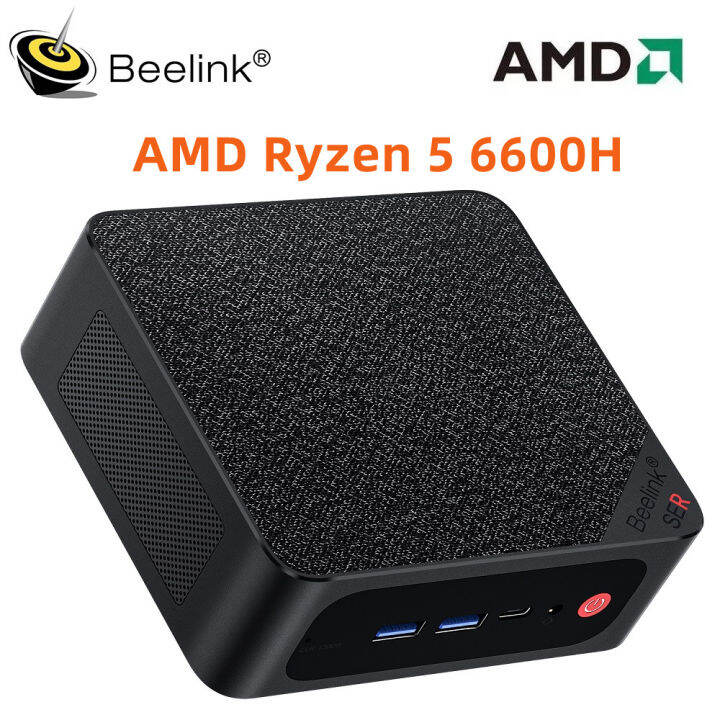 Beelink SER6 AMD Ryzen 5 6600H มินิพีซี Windows 11 Pro 16กิกะไบต์ DDR5 4800เมกะเฮิร์ตซ์500กิกะ ...
