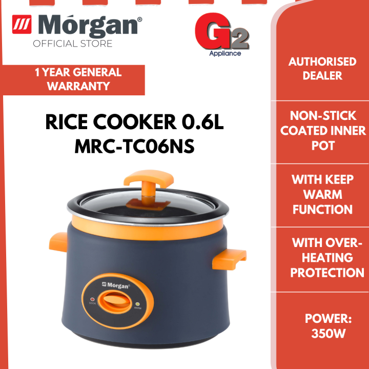 MORGAN ELECTRIC RICE COOKER 0.6L MRC-TC06NS - MORGAN WARRANTY MALAYSIA ...