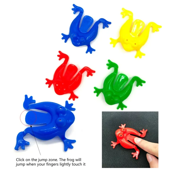 Nostalgic Finger Toy Spring Jumping Frog Toy 24Pcs for Family Activity ...
