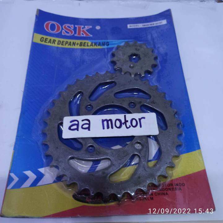 Gear Set Gir Depan Belakang 14T/36T Suzuki Smash New, PNP Smash Old, Shogun 110 Lama/Kebo/Bagong ...