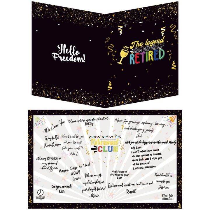 BUUXIAA Friends Parents Party Supplies Retirement Party Decorations Giant Guest Book Signature ...