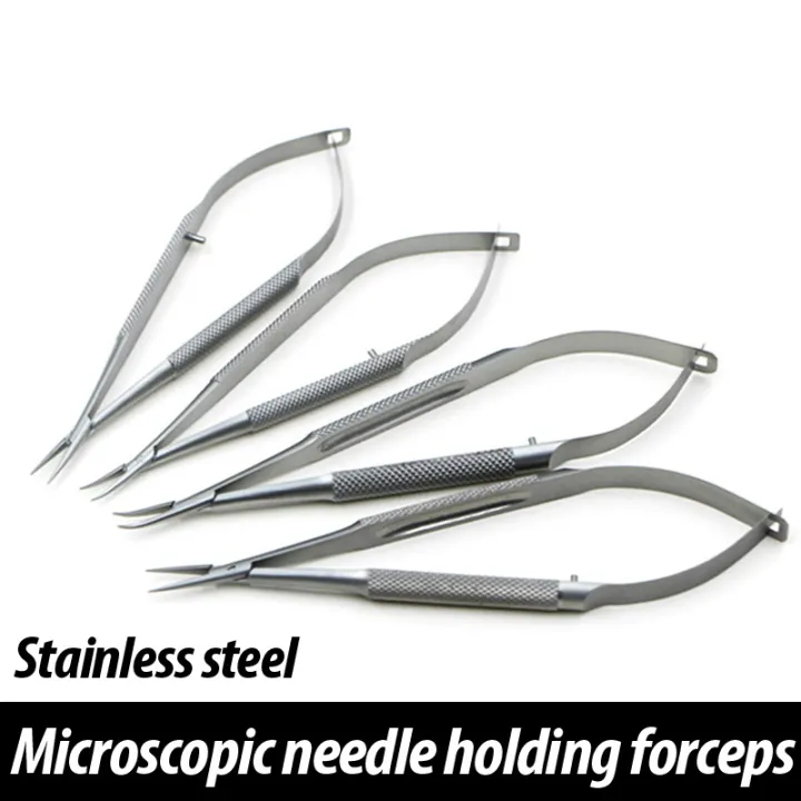 Stainless Steel Surgical Microneedle Holder Forceps Medical Ophthalmic ...