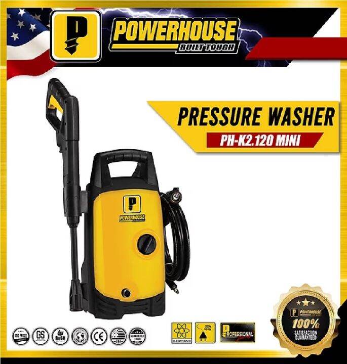 POWERHOUSE High Pressure Washer 100-Bar 1,500watts (PH-K2 120- MINI ...
