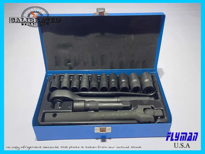 Flyman USA 13pcs 1/2 Dr. Socket Set With Power Handle | Lazada PH