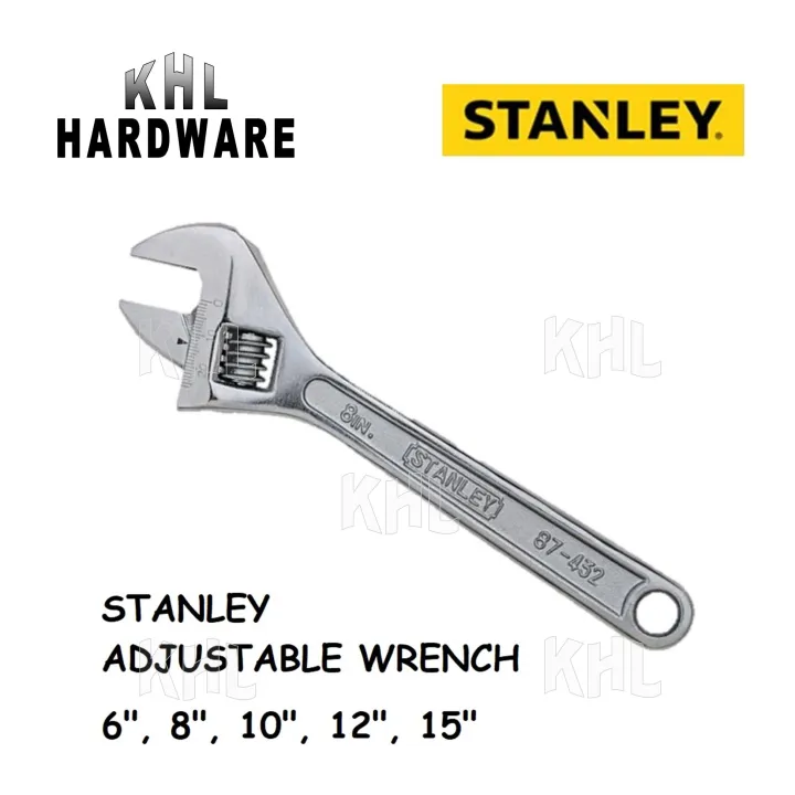 [KHL] STANLEY Adjustable Wrench/ Chrome Adj. Spannar (6", 8", 10", 12 ...