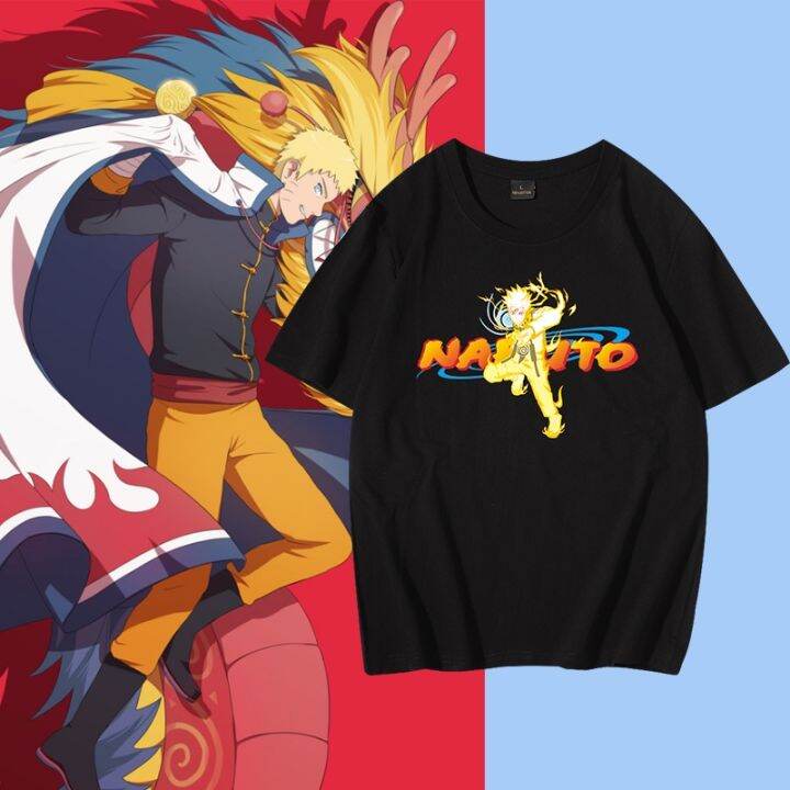 2023 NEWWMGFZ Naruto เสื้อยืดชาย Street Wear นักเรียนคู่อะนิเมะอุปกรณ์ ...
