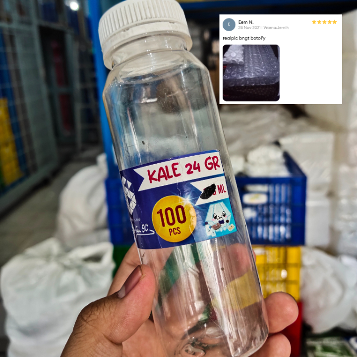 (100 PCS) Botol KALE 250 ml Botol Plastik KALE 24gr Botol Jus Botol ...
