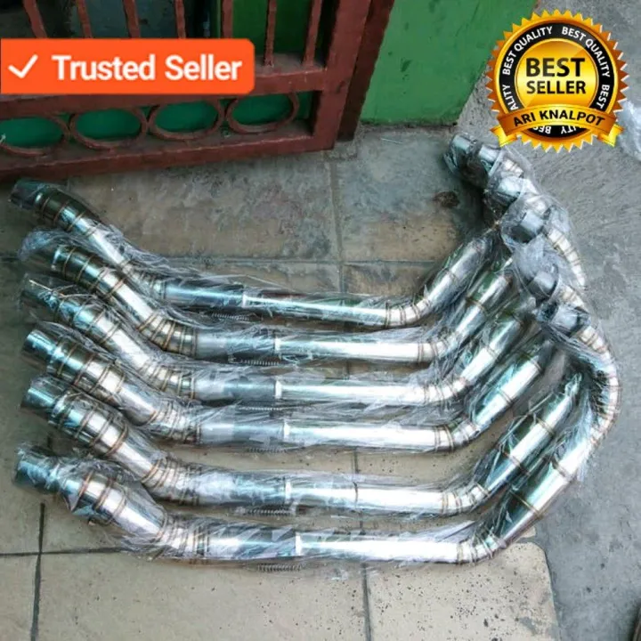 PIPA LEHER KNALPOT BLUEMOON HEADER BOOM FULL CACING LEHERAN TIGER MEGA ...