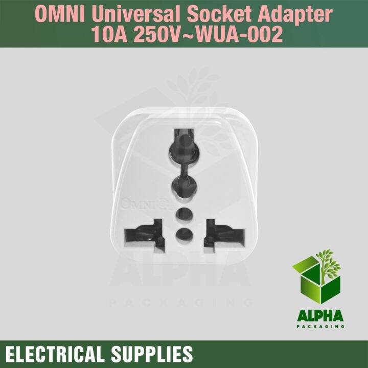 OMNI Universal Socket Adapter 10A 250V WUA-002 | Lazada PH