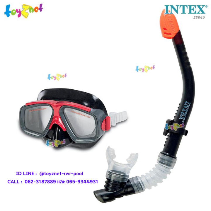 Intex ส่งฟรี ชุดหน้ากาก-ท่อหายใจ เซิร์ฟไรเดอร์ รุ่น 55949 | Lazada.co.th