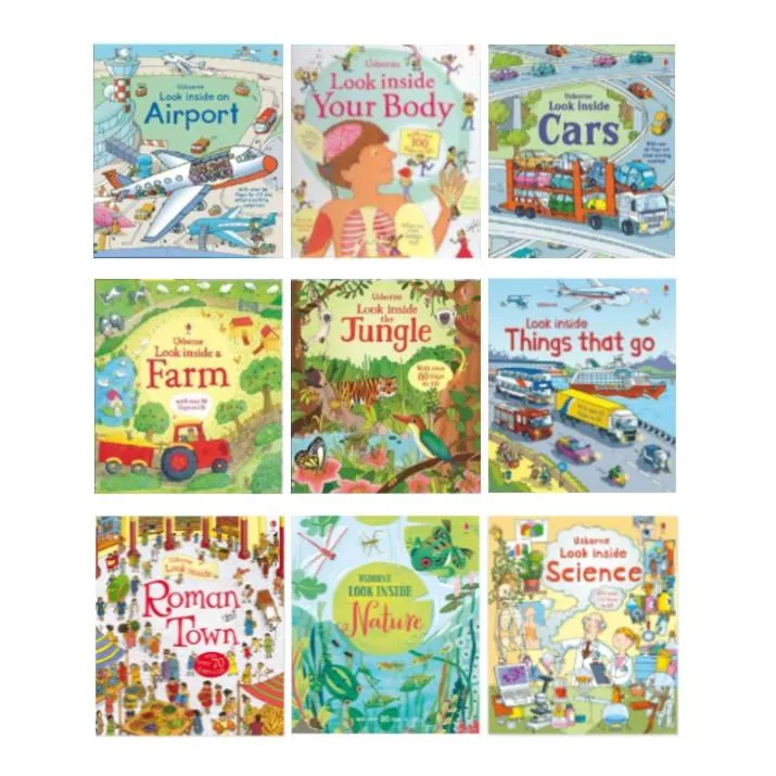 Usborne Books Look Inside Your Body Our World Things That Go Cars Jobs ...